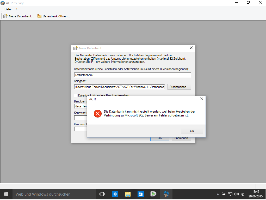 ACT! und Windows 10 – CRM-Service GmbH